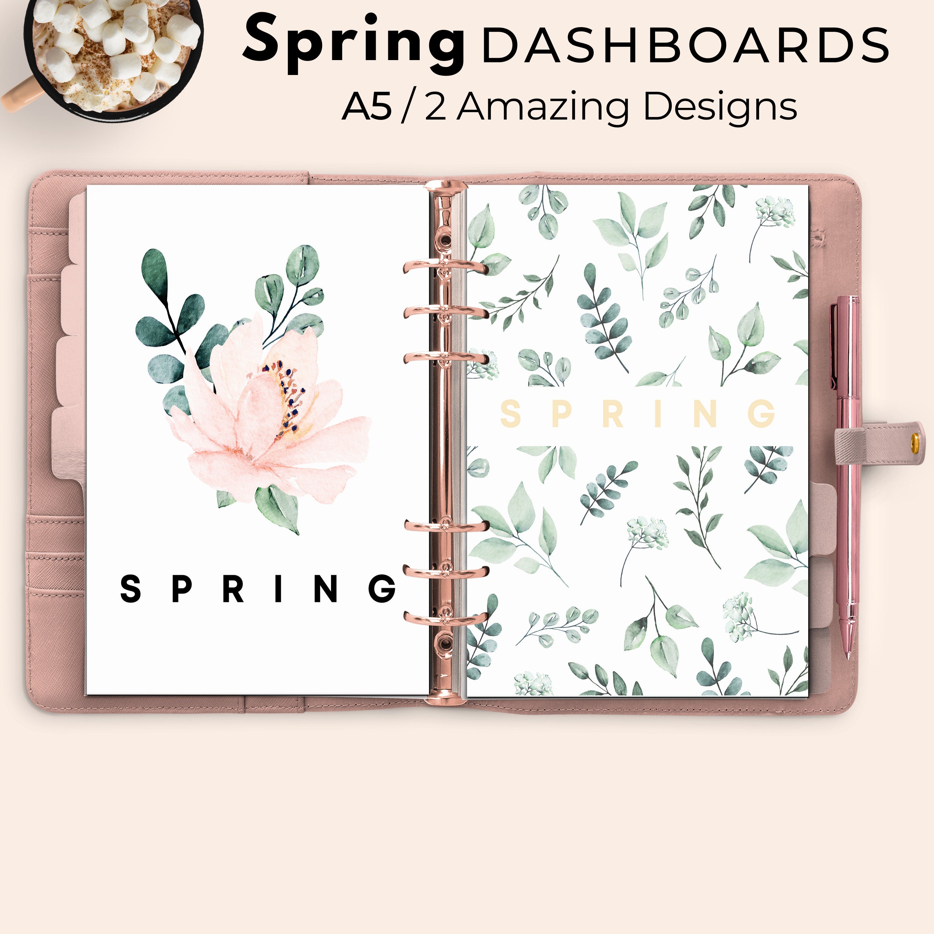 Printable Dashboard A5 Planner Cover Printable Filofax A5 | Etsy