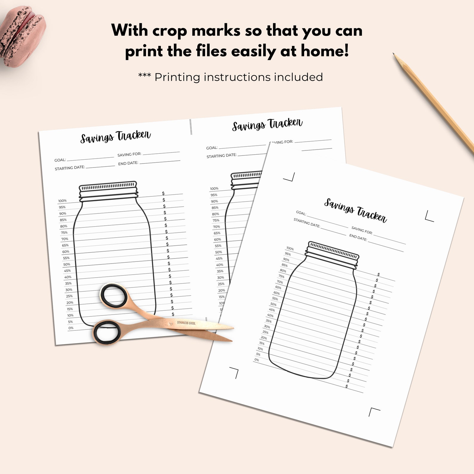 Savings Jar Tracker Printable, Savings Challenge, Money Saving ...