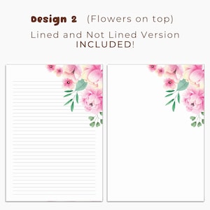 Printable Watercolor Floral Stationery, Writing Paper Printable ...