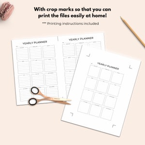 Year at a Glance Planner 2022, Yearly Overview Printable, Yearly ...