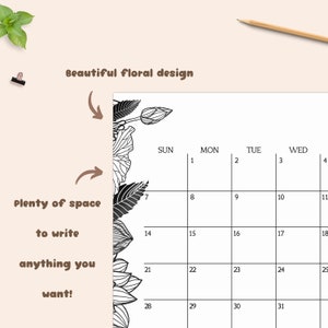 2024 Large Calendar Printable, Desk Calendar 2024, Minimalist Big Wall ...