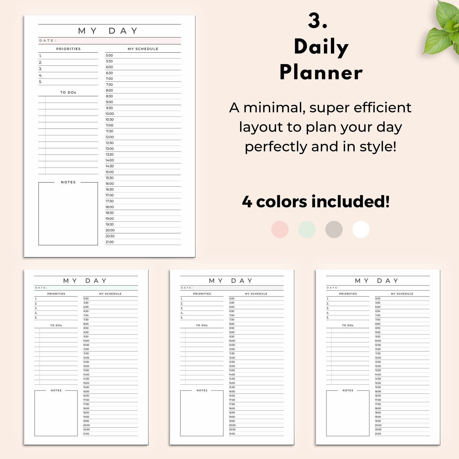 Planner Bundle Printable Daily Weekly Monthly Planner Bundle - Etsy