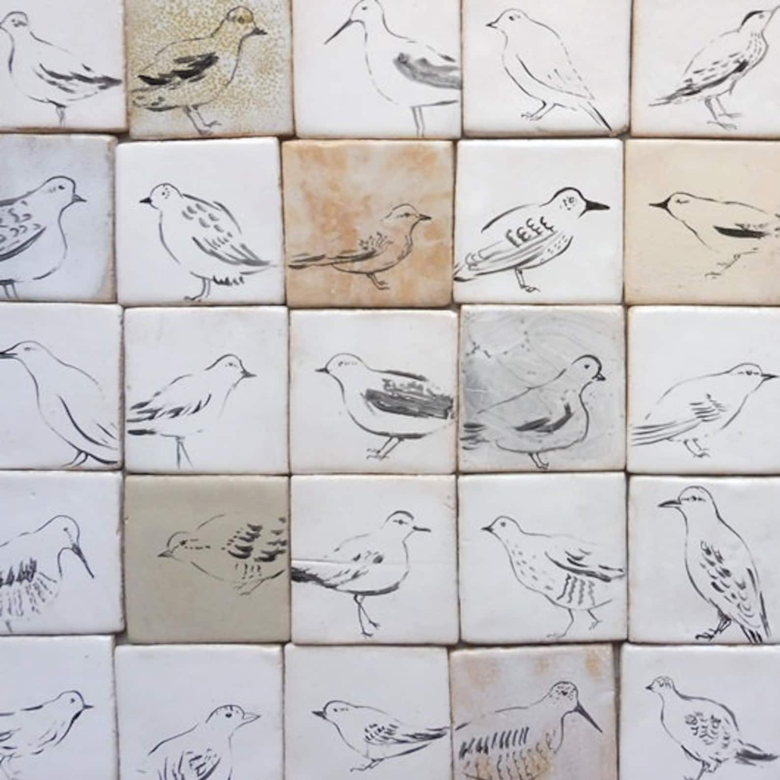 WINTER BIRDS TILES - Etsy