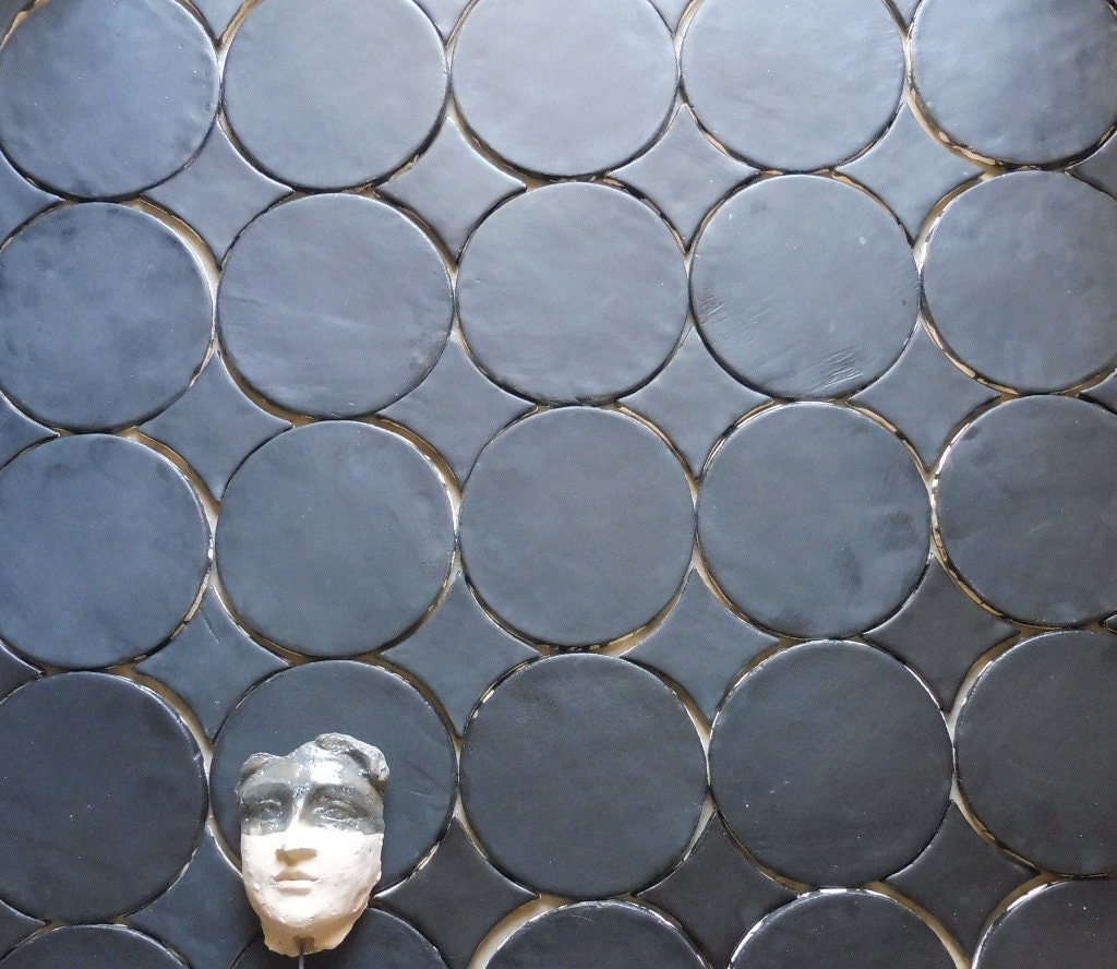 BLACK CIRCLES Tiles - Etsy