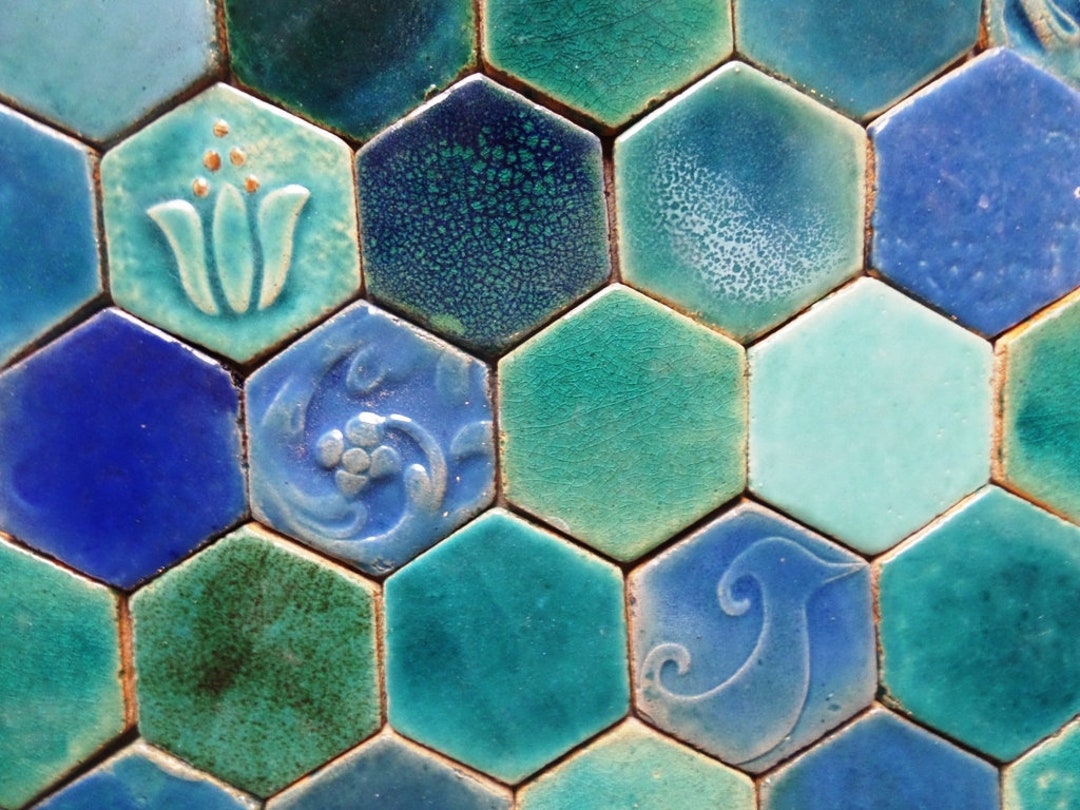 Tiles- Turquoise Thoughts - Etsy