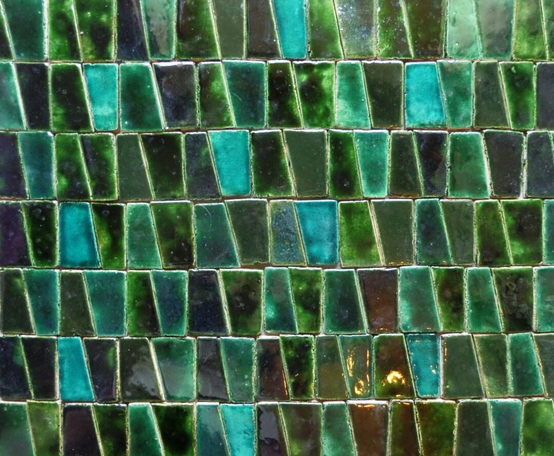 Tiles, Mosaic - Green and Turquoise - Etsy