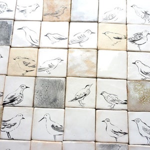 WINTER BIRDS TILES - Etsy