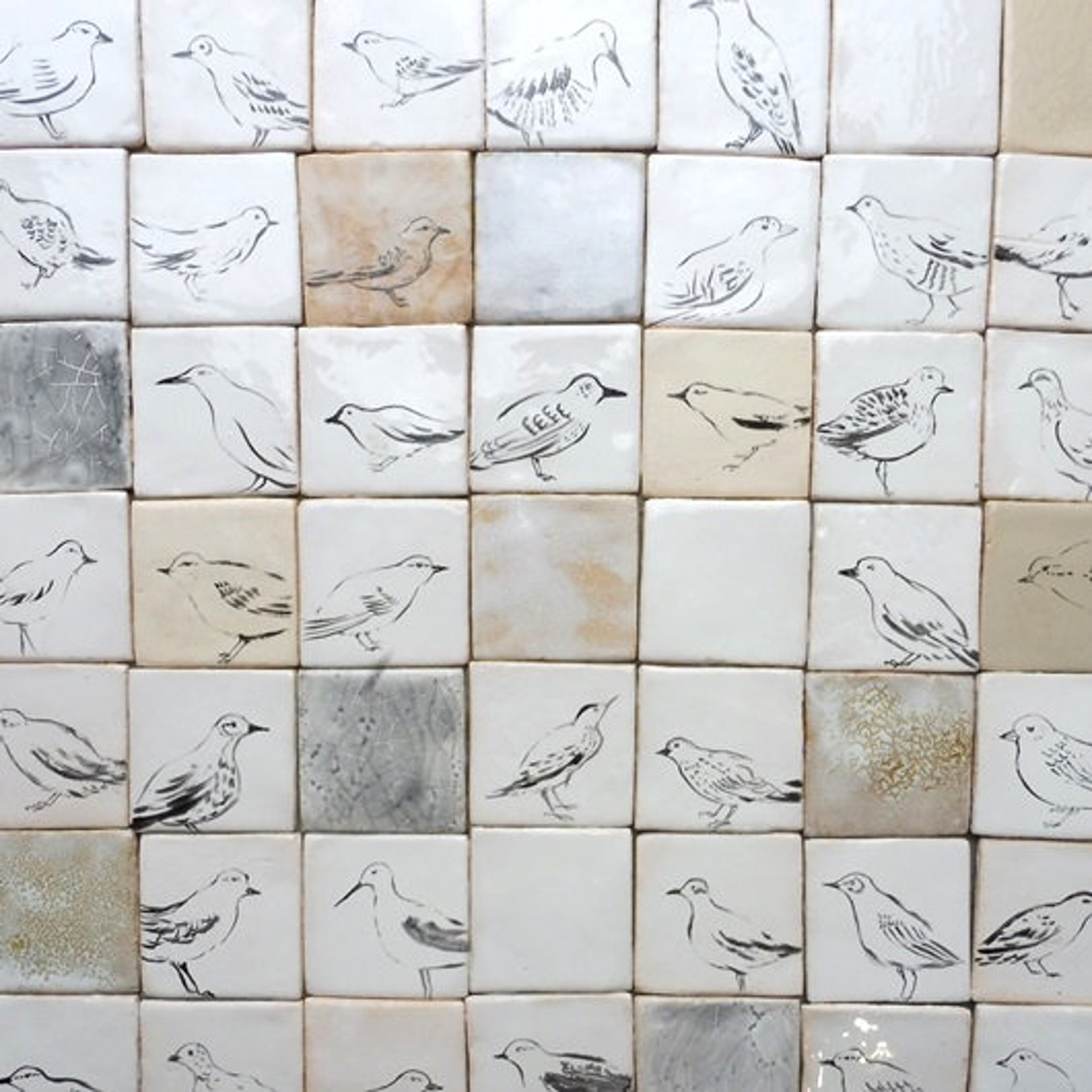 WINTER BIRDS TILES - Etsy