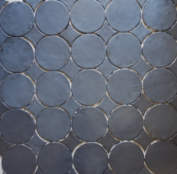 BLACK CIRCLES Tiles - Etsy