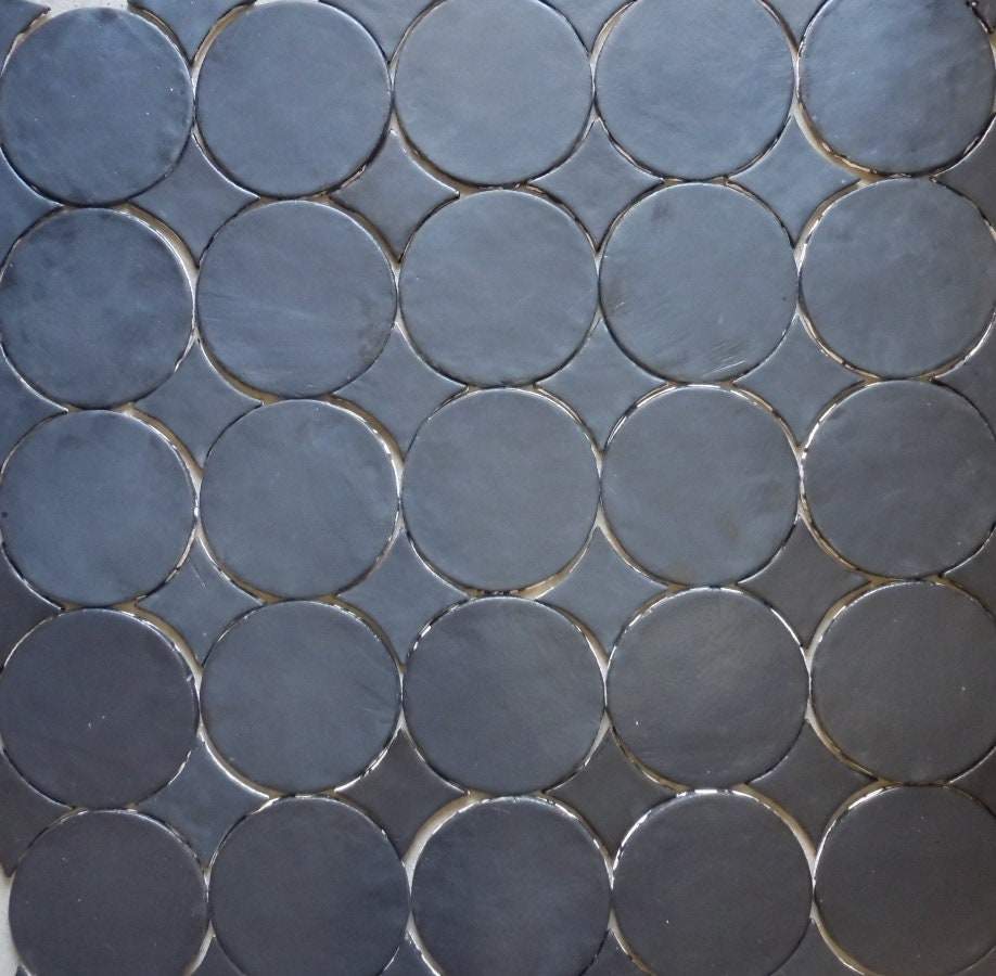 BLACK CIRCLES Tiles - Etsy