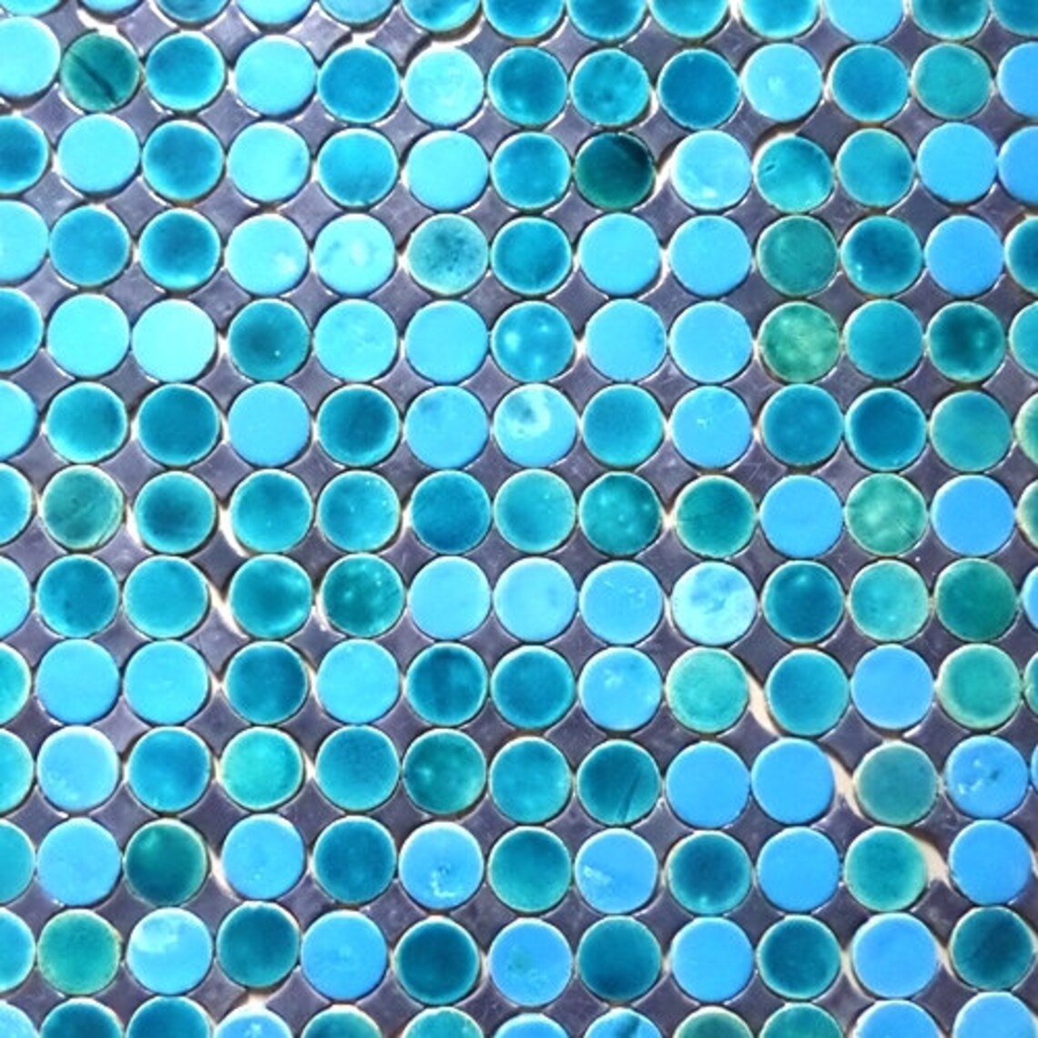 Tiles, Mosaic Turquoise Circles - Etsy