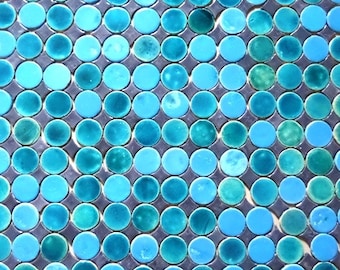 Turquoise Mosaic Tiles - Etsy