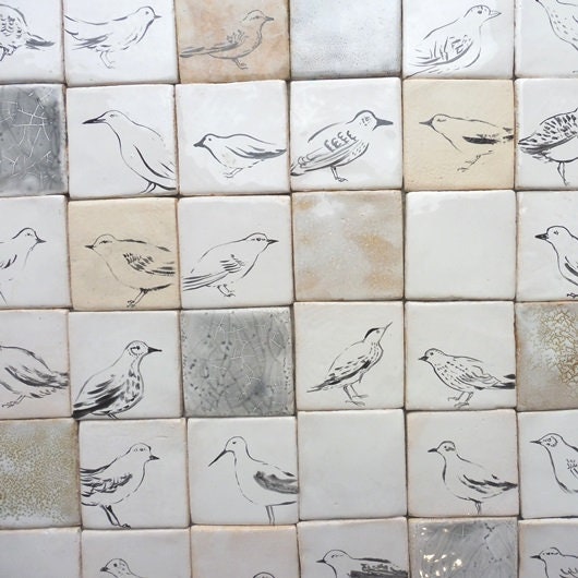 WINTER BIRDS TILES - Etsy