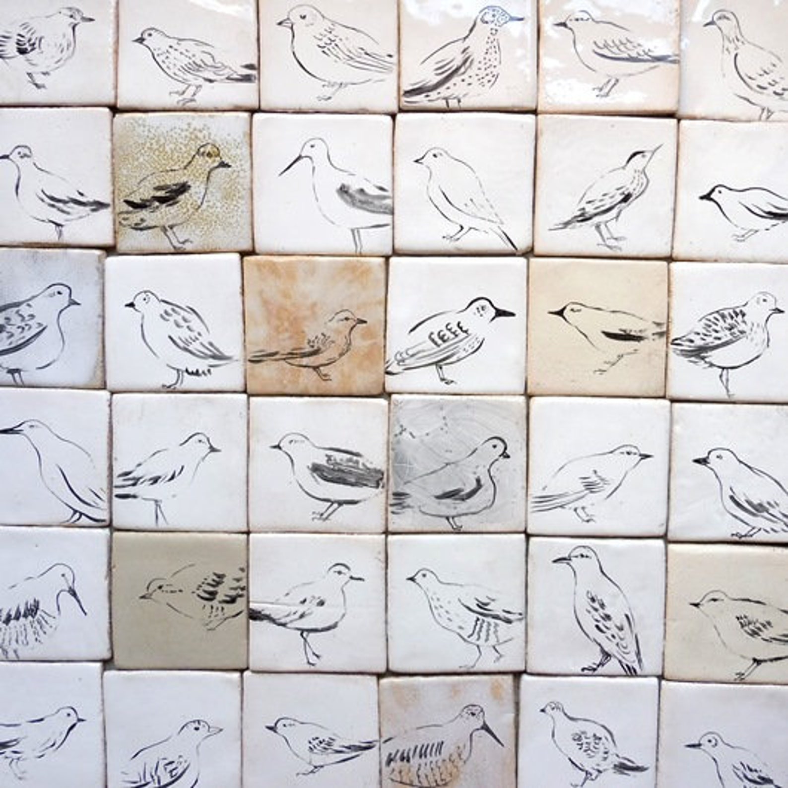 WINTER BIRDS TILES - Etsy