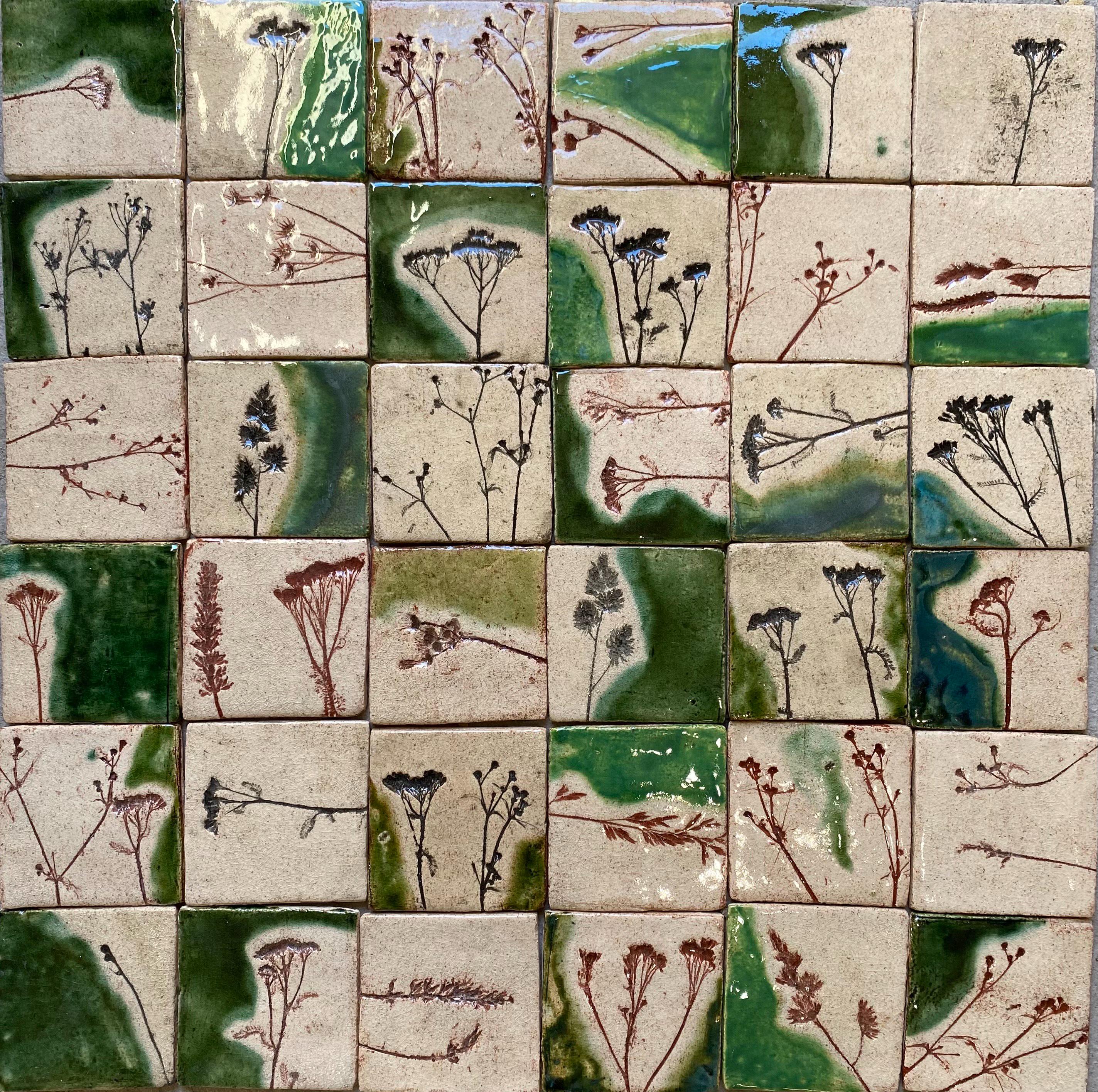 Tiles - Green Herbs - Etsy