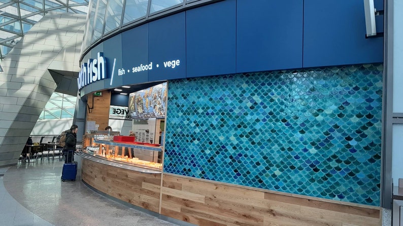 Tiles Fish Shells in Turquoise - Etsy