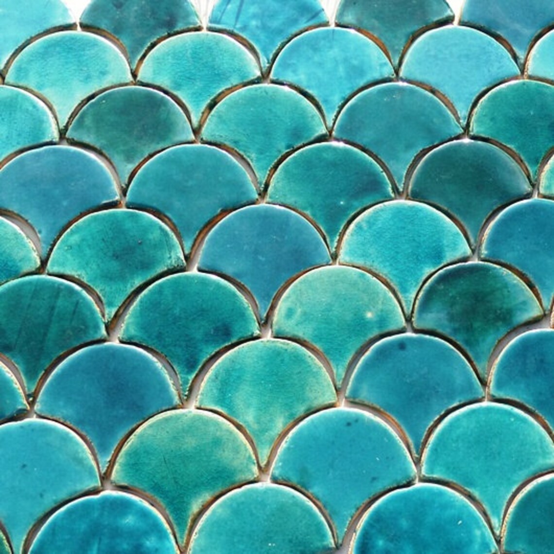 Escamas de pescado en turquesa - Etsy España