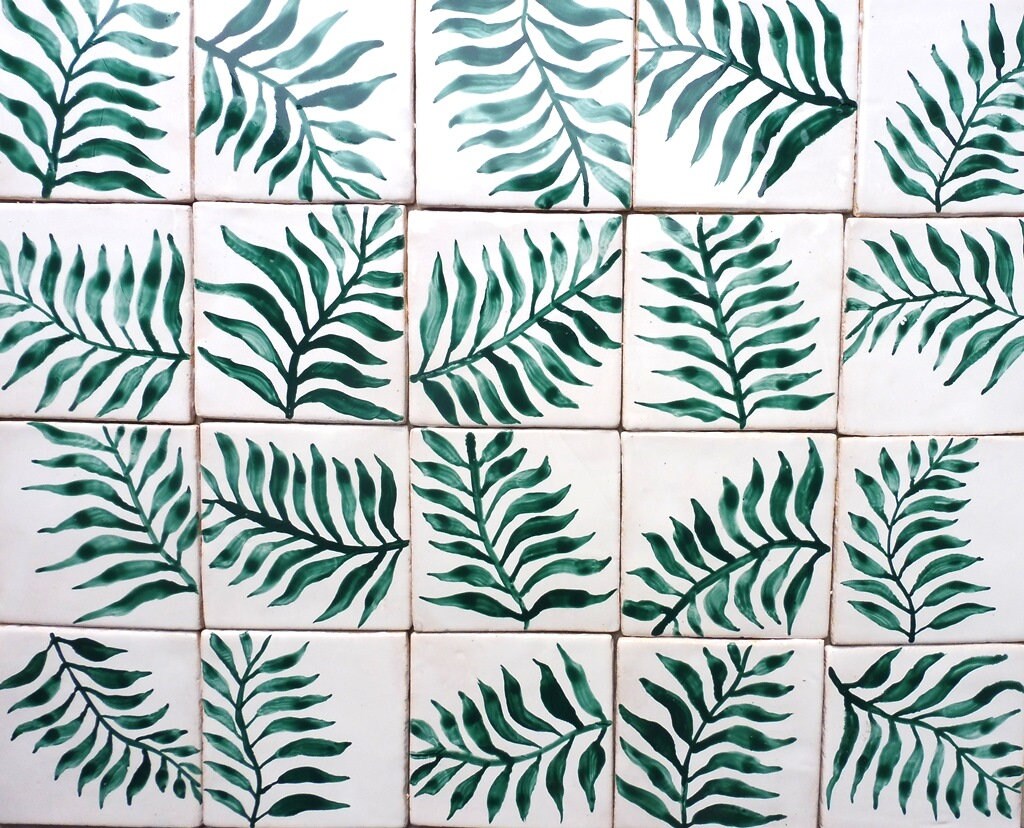 White Fern Tiles - Etsy