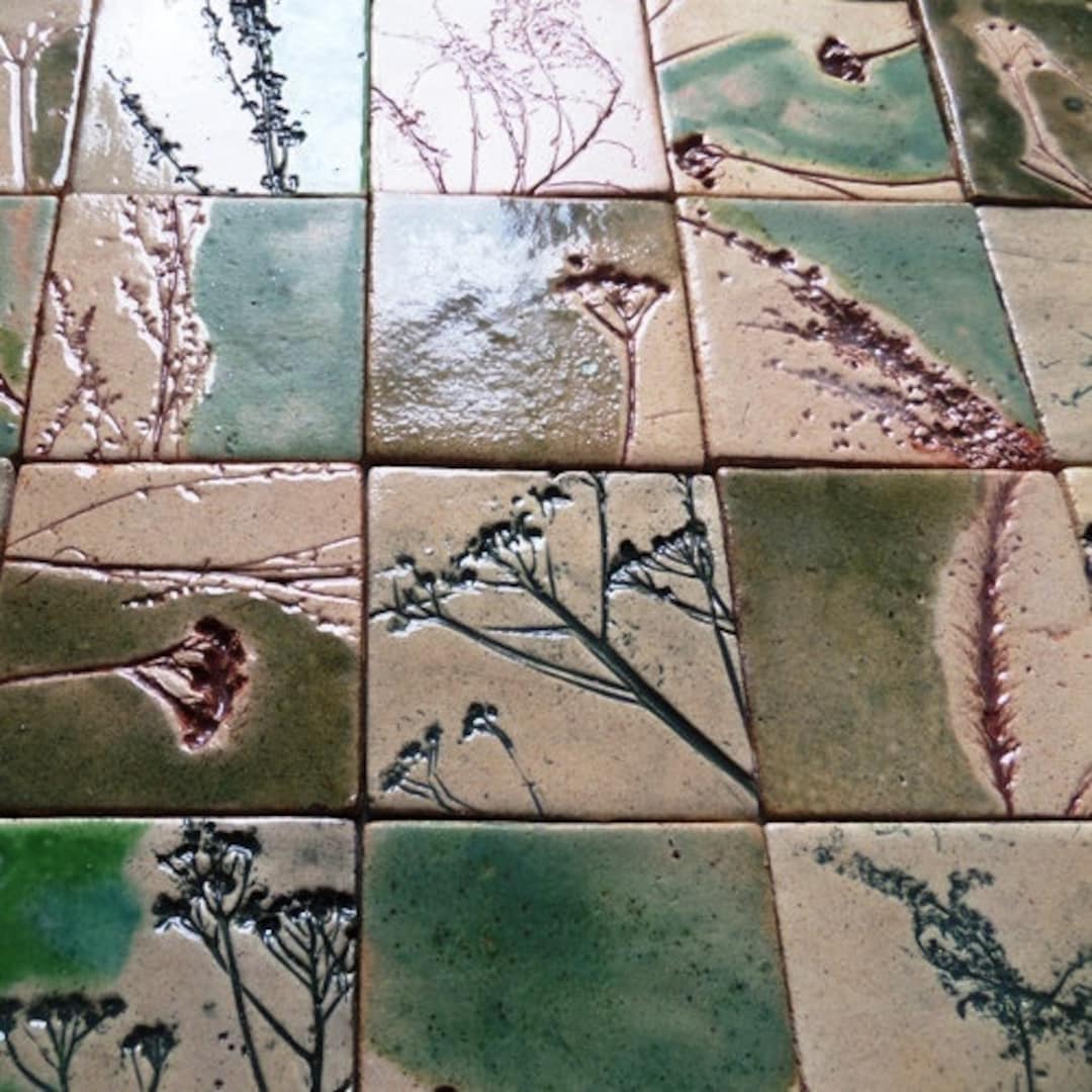 Tiles - Green Herbs - Etsy