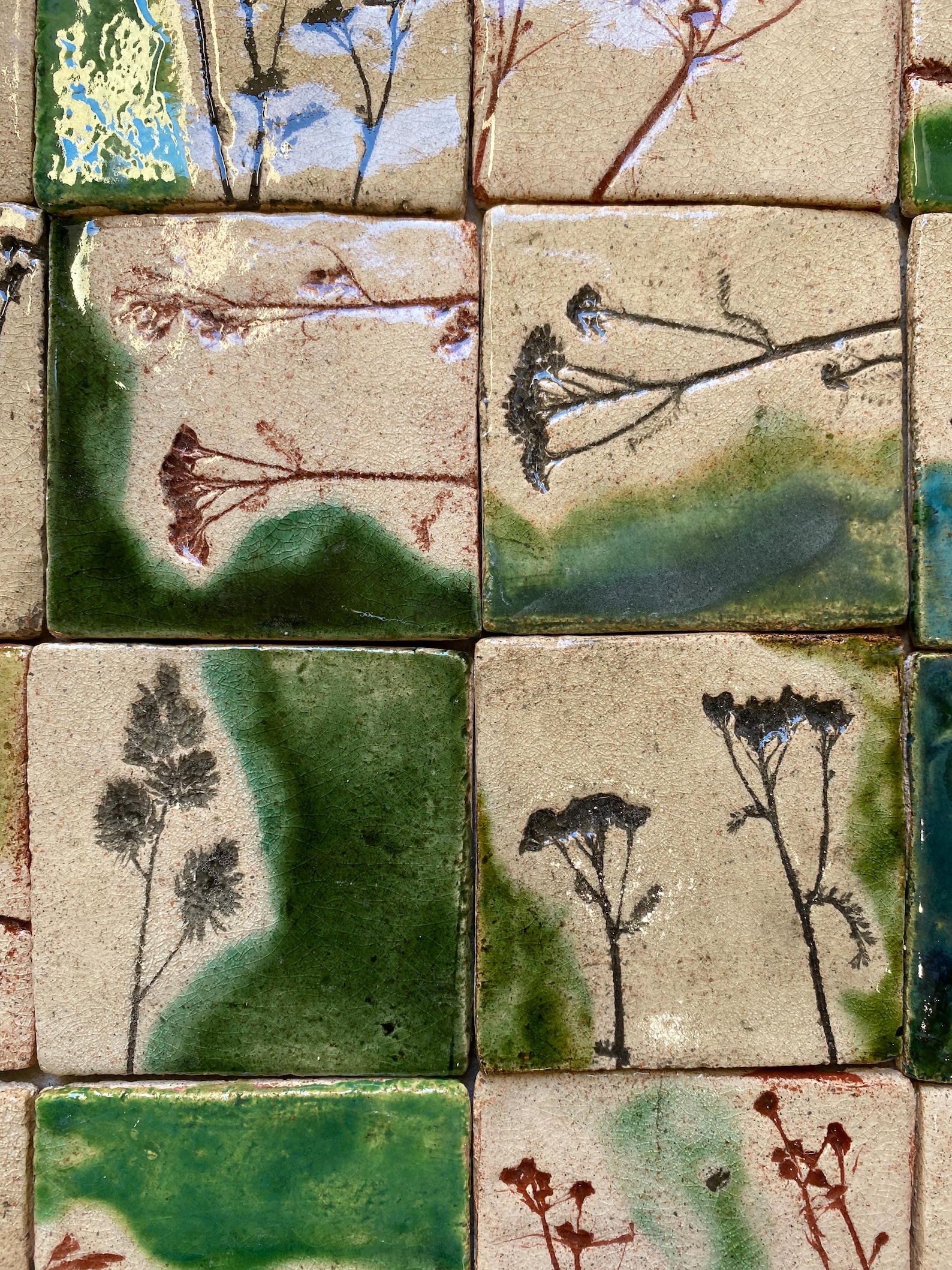 Tiles - Green Herbs - Etsy