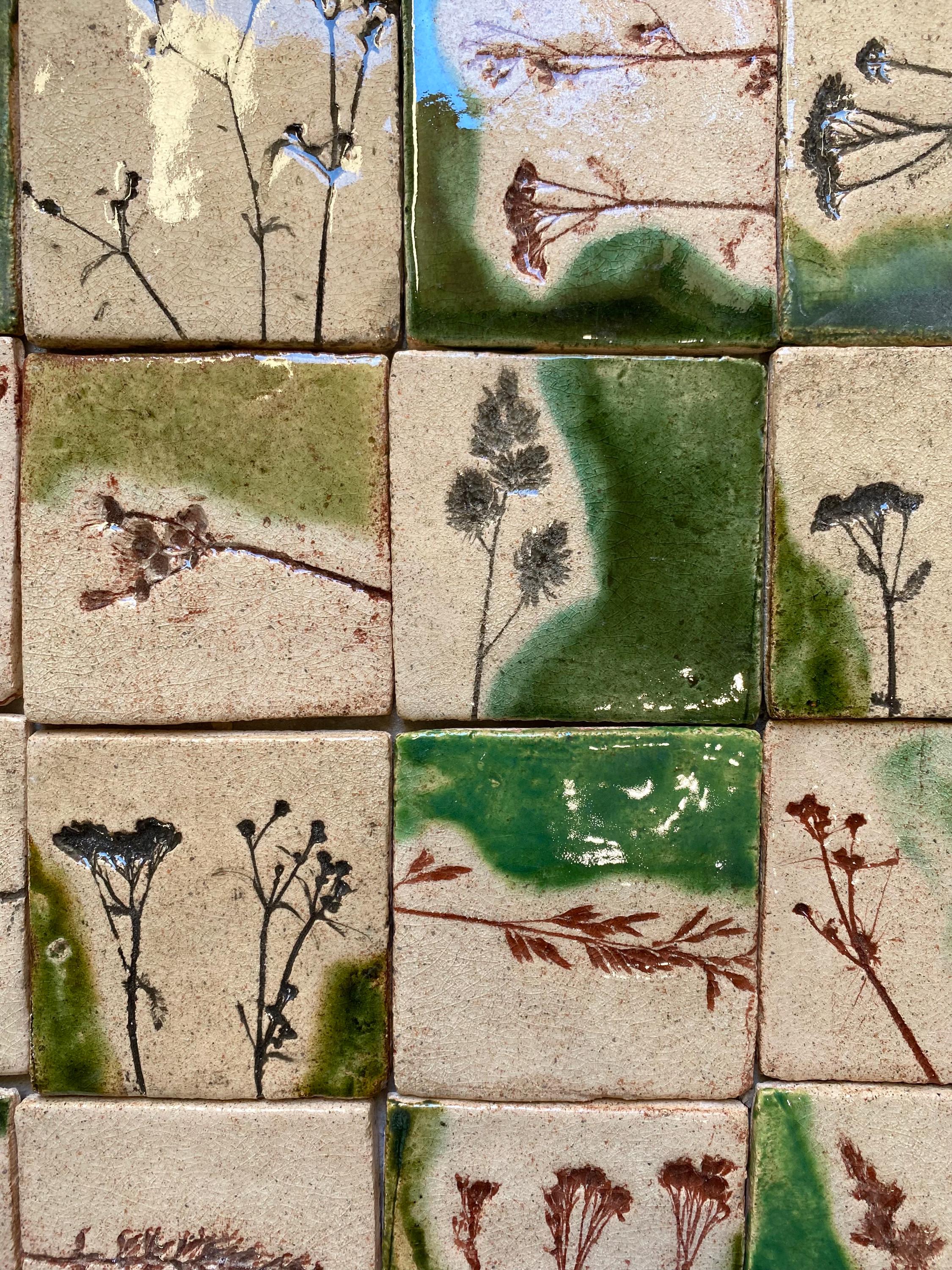 Tiles - Green Herbs - Etsy
