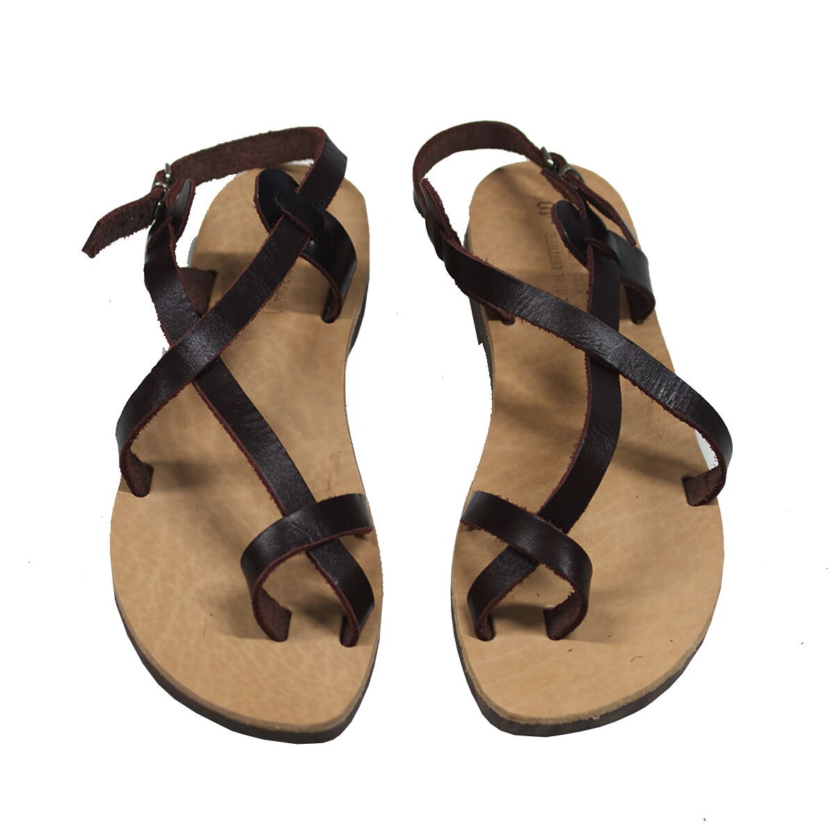Ancient Greek Leather Sandals Spartan Sandals Ankle Strap - Etsy