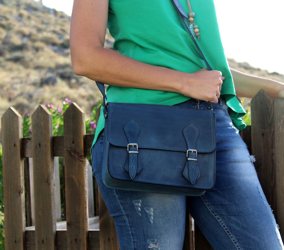 Leather Satchel Women's Bag, Handmade Courier Leather Bag, Messenger ...