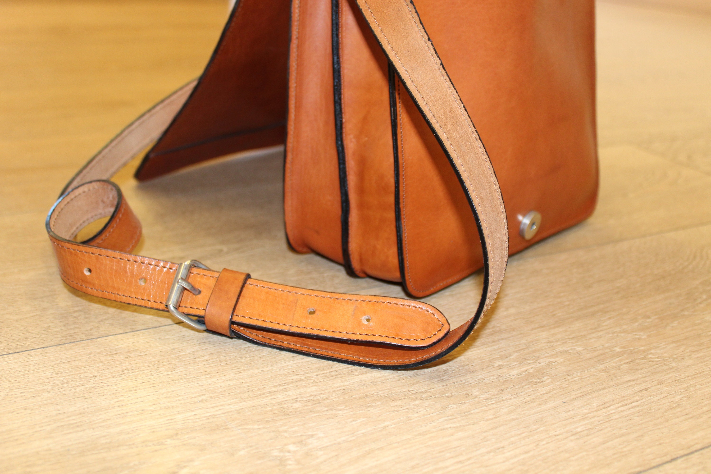 Men's Leather Handmade Bag Vertical Shoulder Bag - Etsy