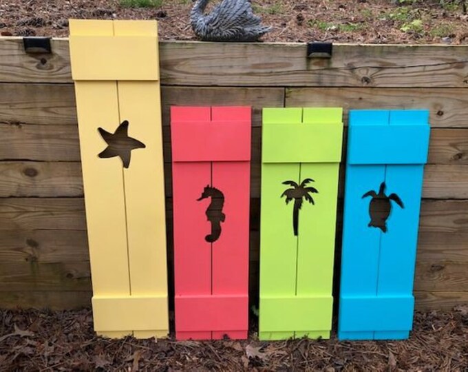 Outdoor Beach Shutters - Shutters - Beach House Decor - Beach Shutters ...