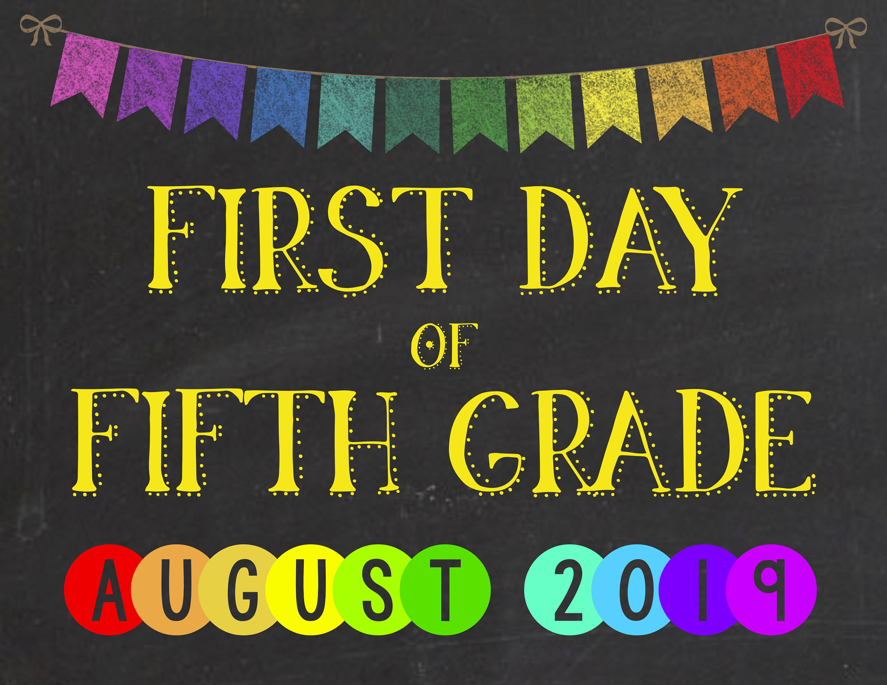First Day Of Fifth Grade Sign first-day-of-fifth-grade-sign