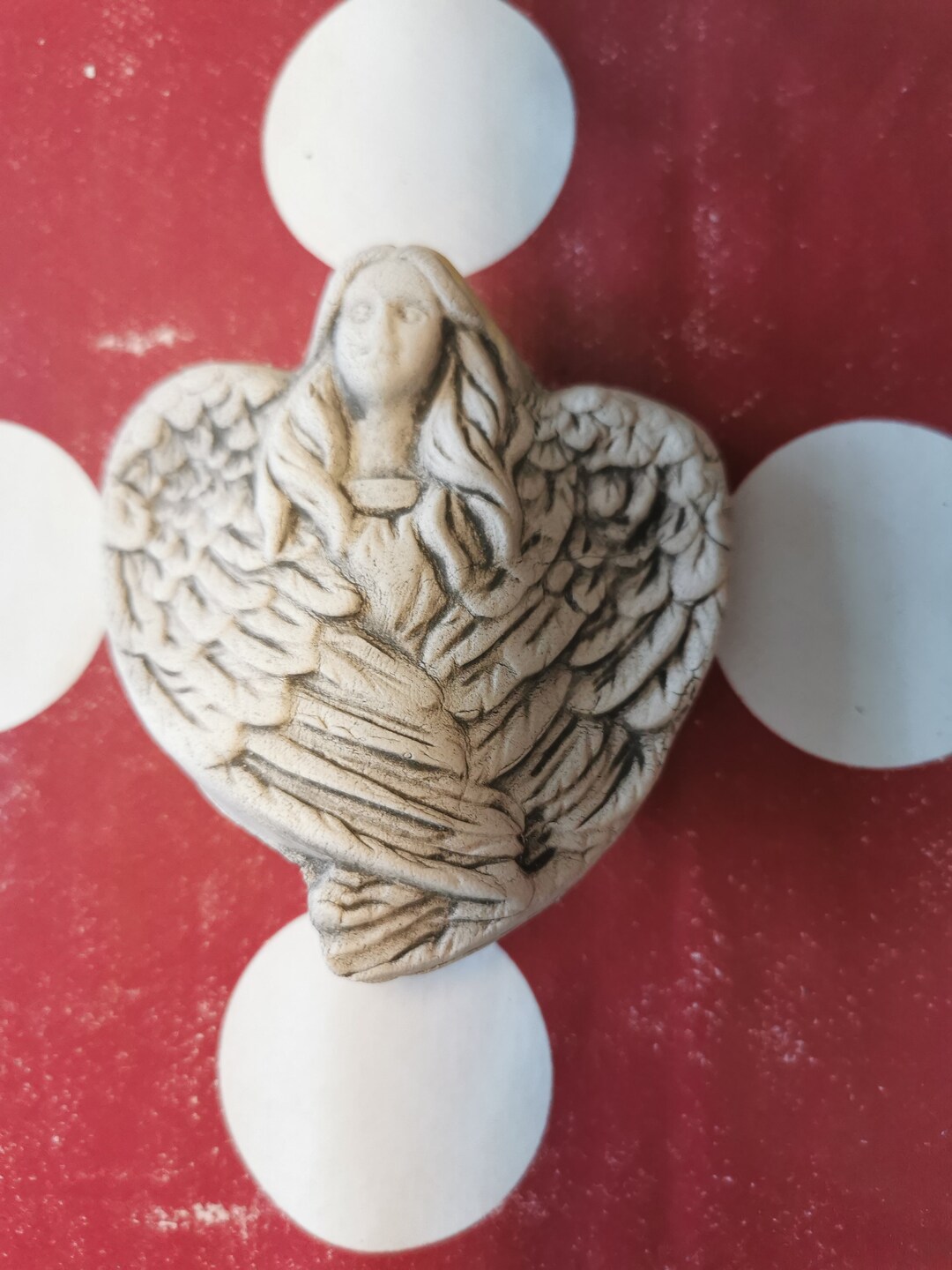 Plant Plug Shaded and Unglazed Angel Relief - Etsy