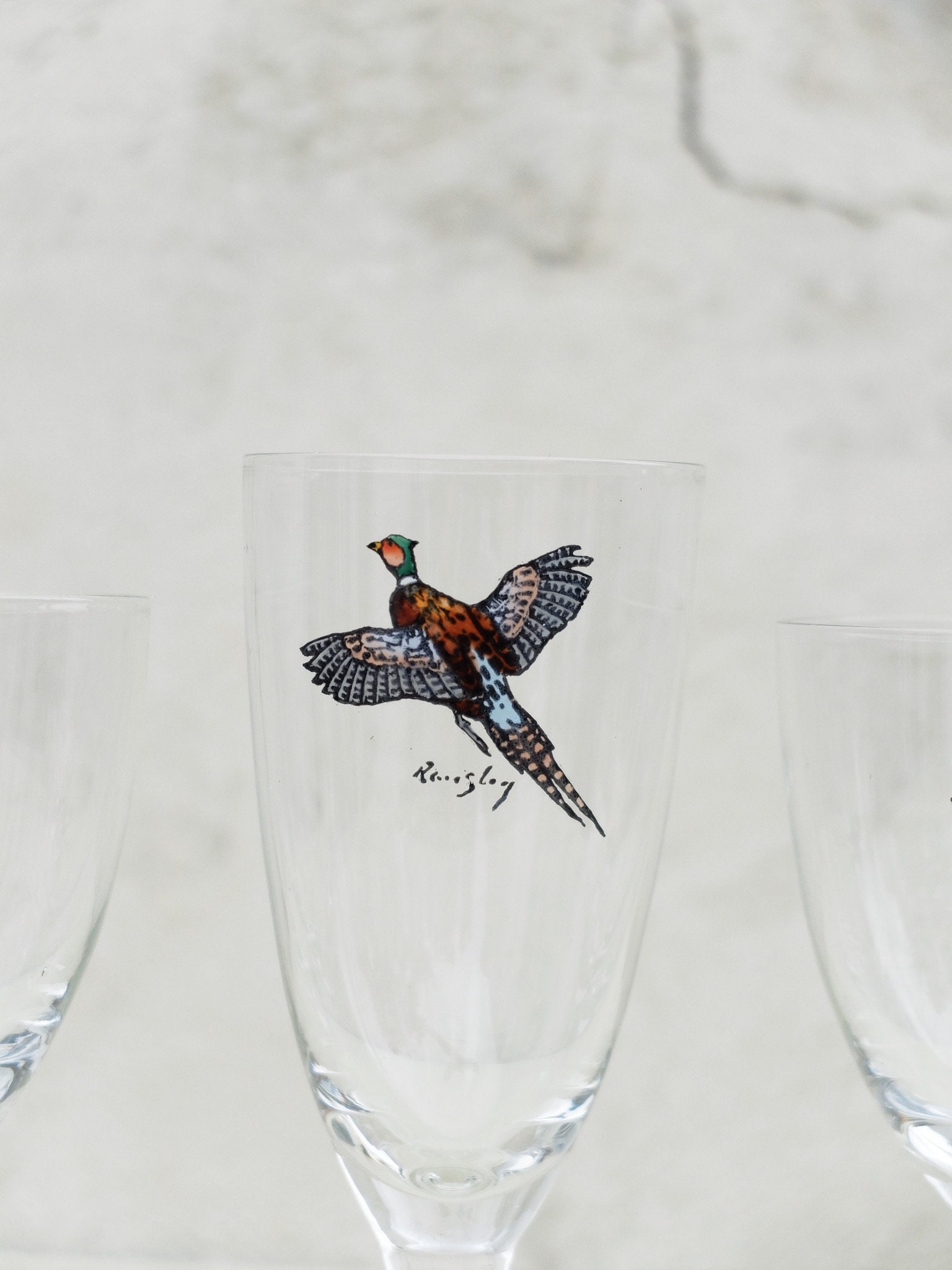 Mismatched Glassware / Bird Glassware / Waterfowl / Wildlife Glass ...
