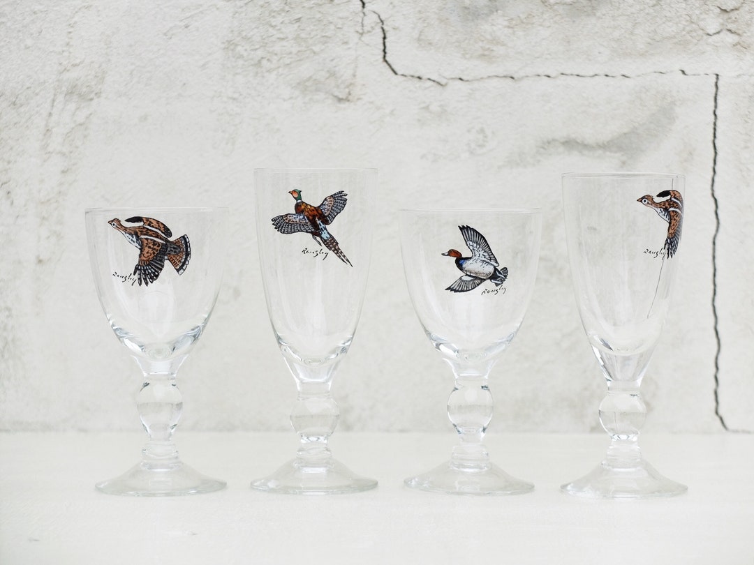 Mismatched Glassware / Bird Glassware / Waterfowl / Wildlife Glass ...