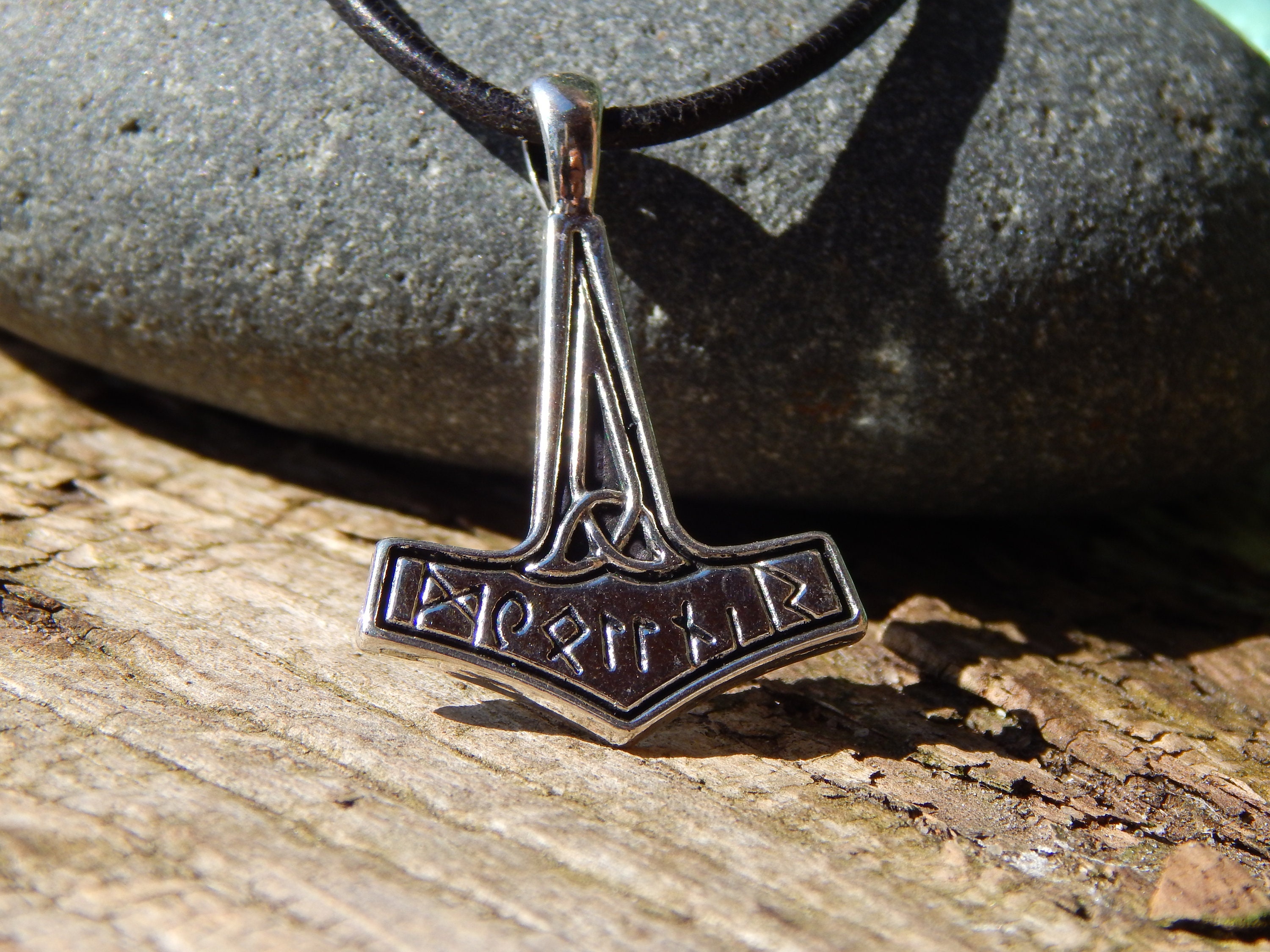 Thor's Hammer With Inscription in Runes - Etsy