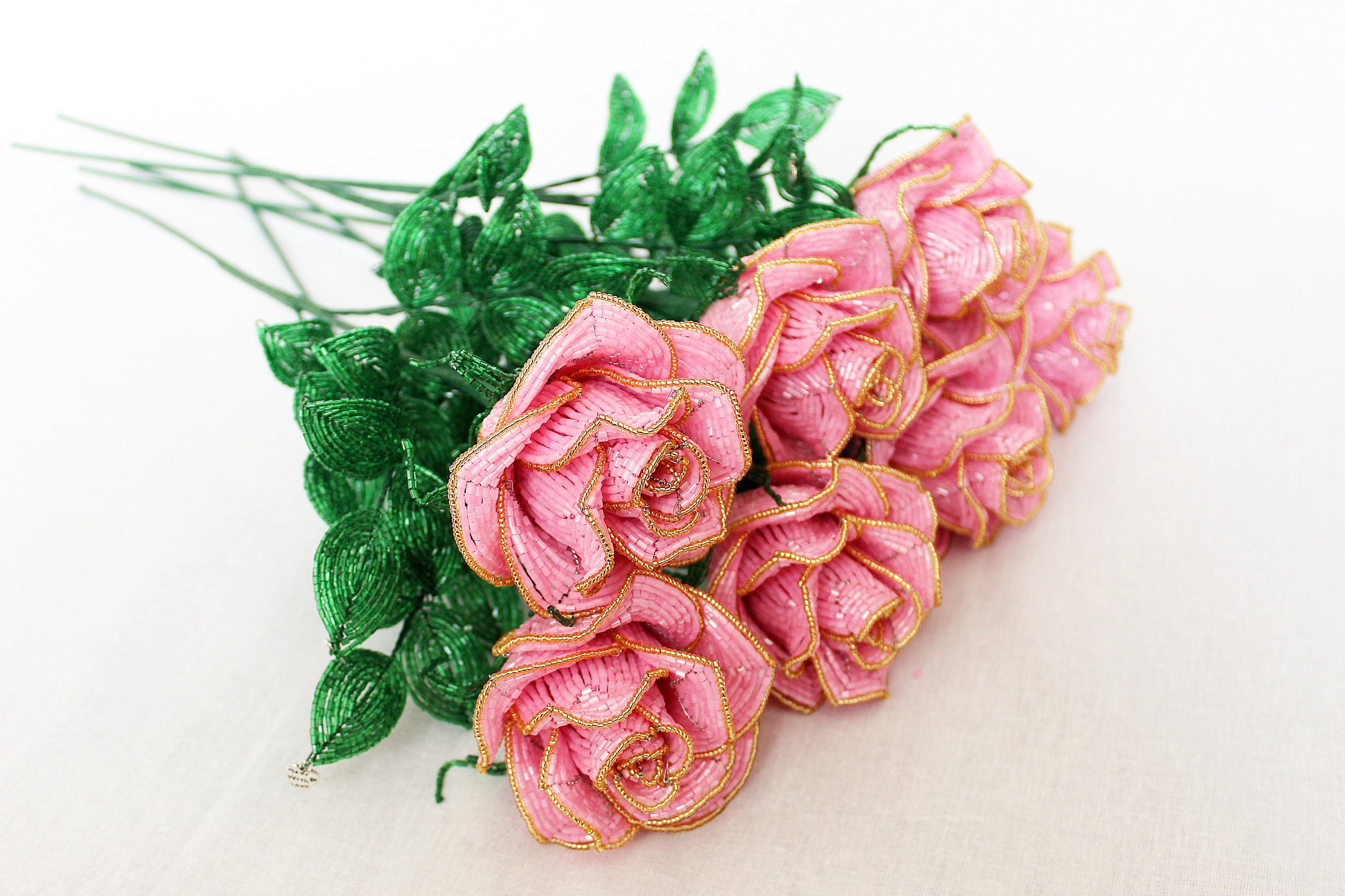 Beaded Roses Beaded Flowers Garden Flowers Beaded Flowers | Etsy