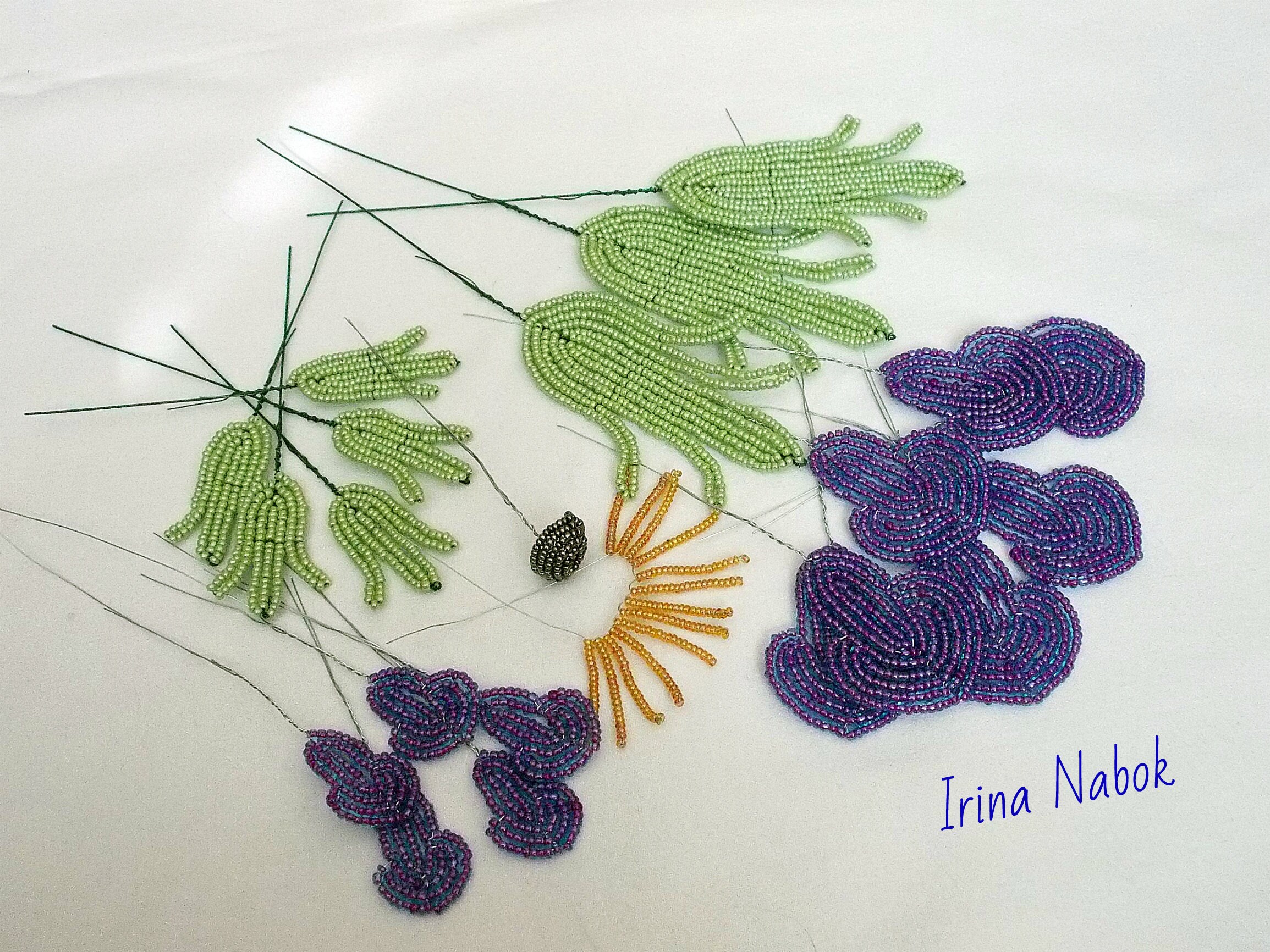 Set of 3 Anemones Anemones of Beads the French Beaded - Etsy