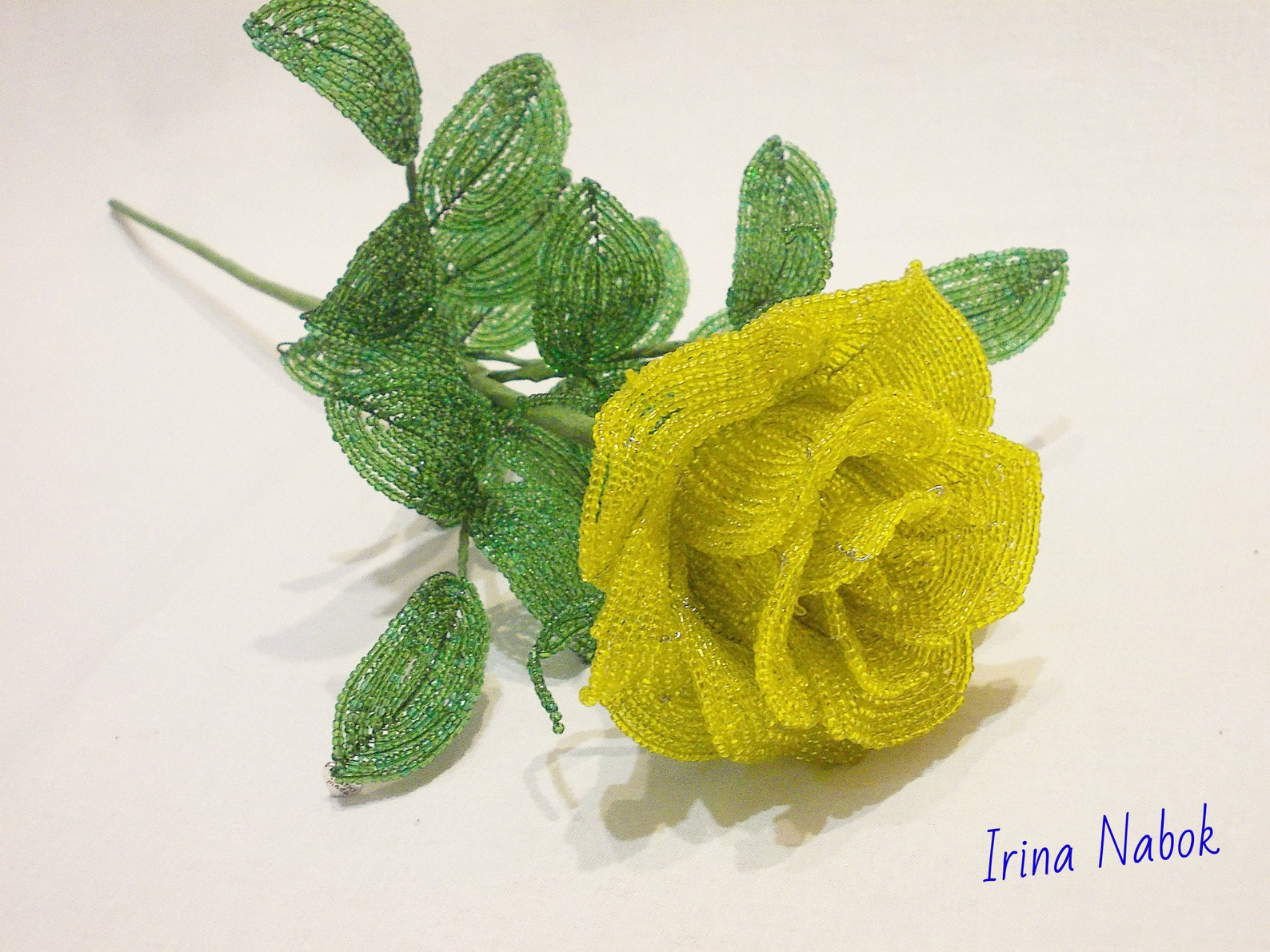 The French beaded flower rose from beads an artificial rose | Etsy