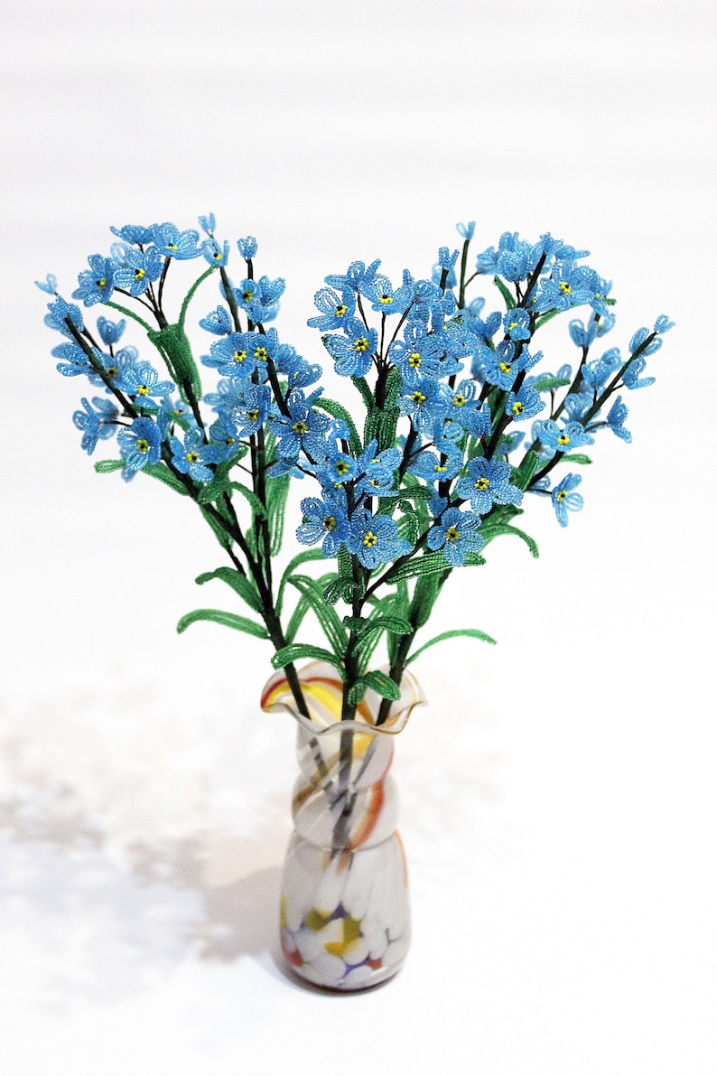 Forget-me-nots Set of 3 Flowers Bouquet of Forget-me-nots | Etsy