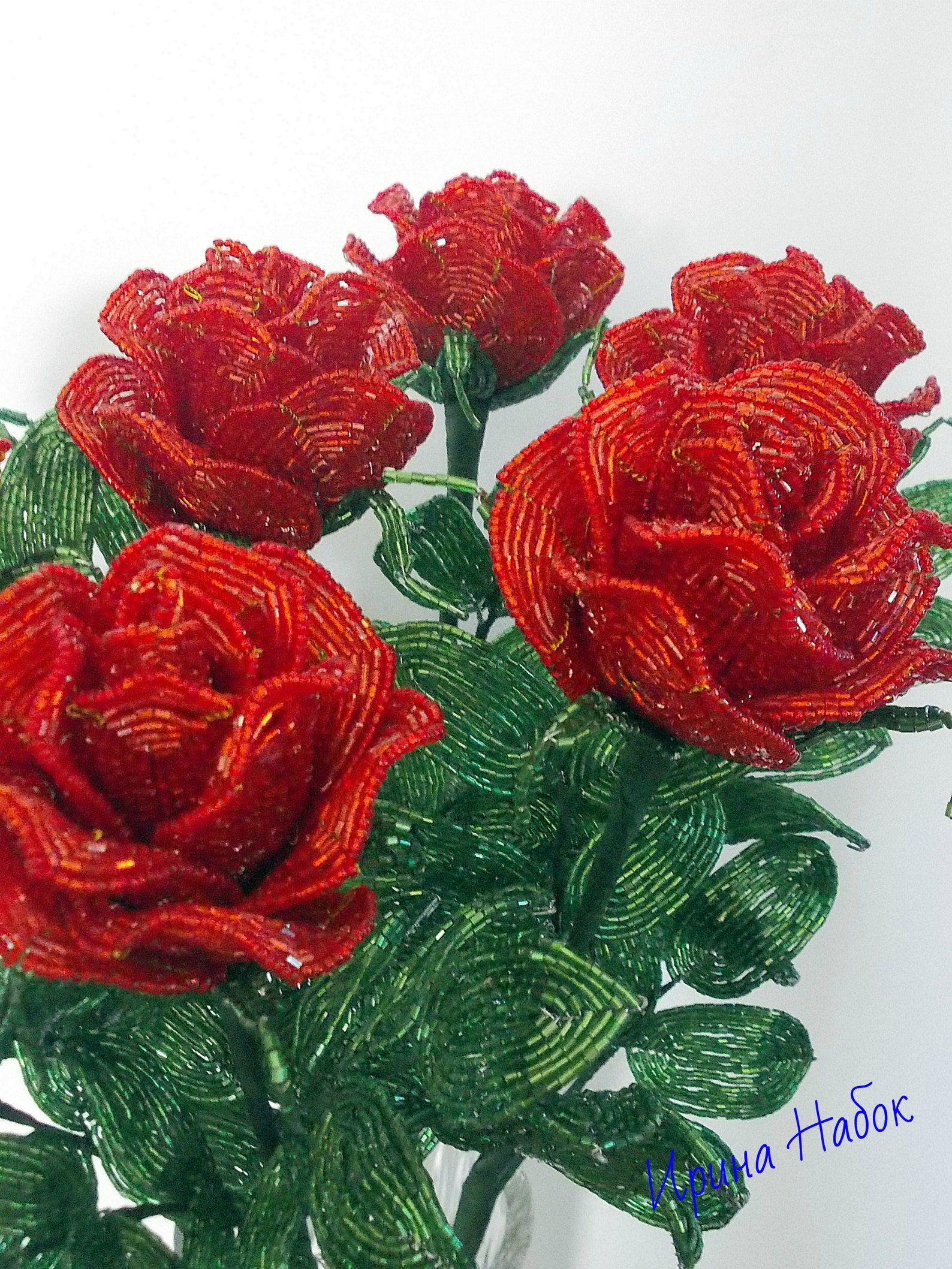 Beaded Flowers Bouquet of Roses From Beads Beaded Roses - Etsy