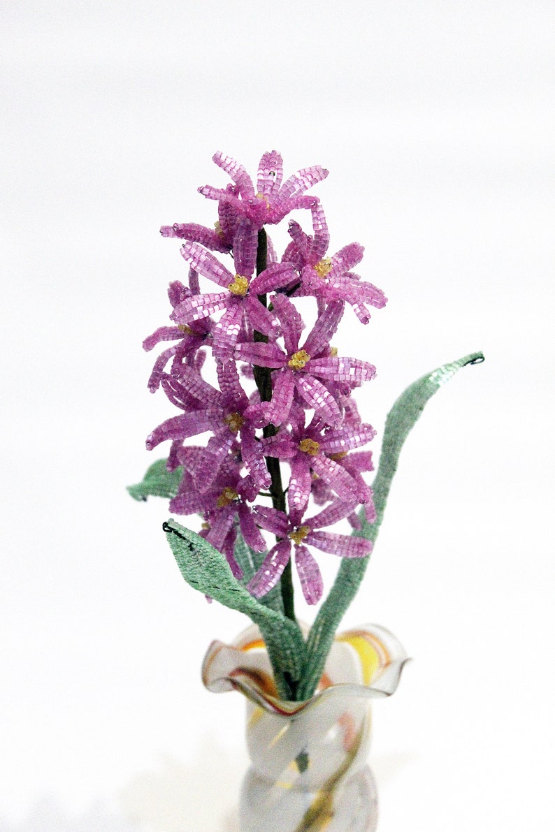 Hyacinth French Beaded Flower Beaded Hyacinth Beaded - Etsy