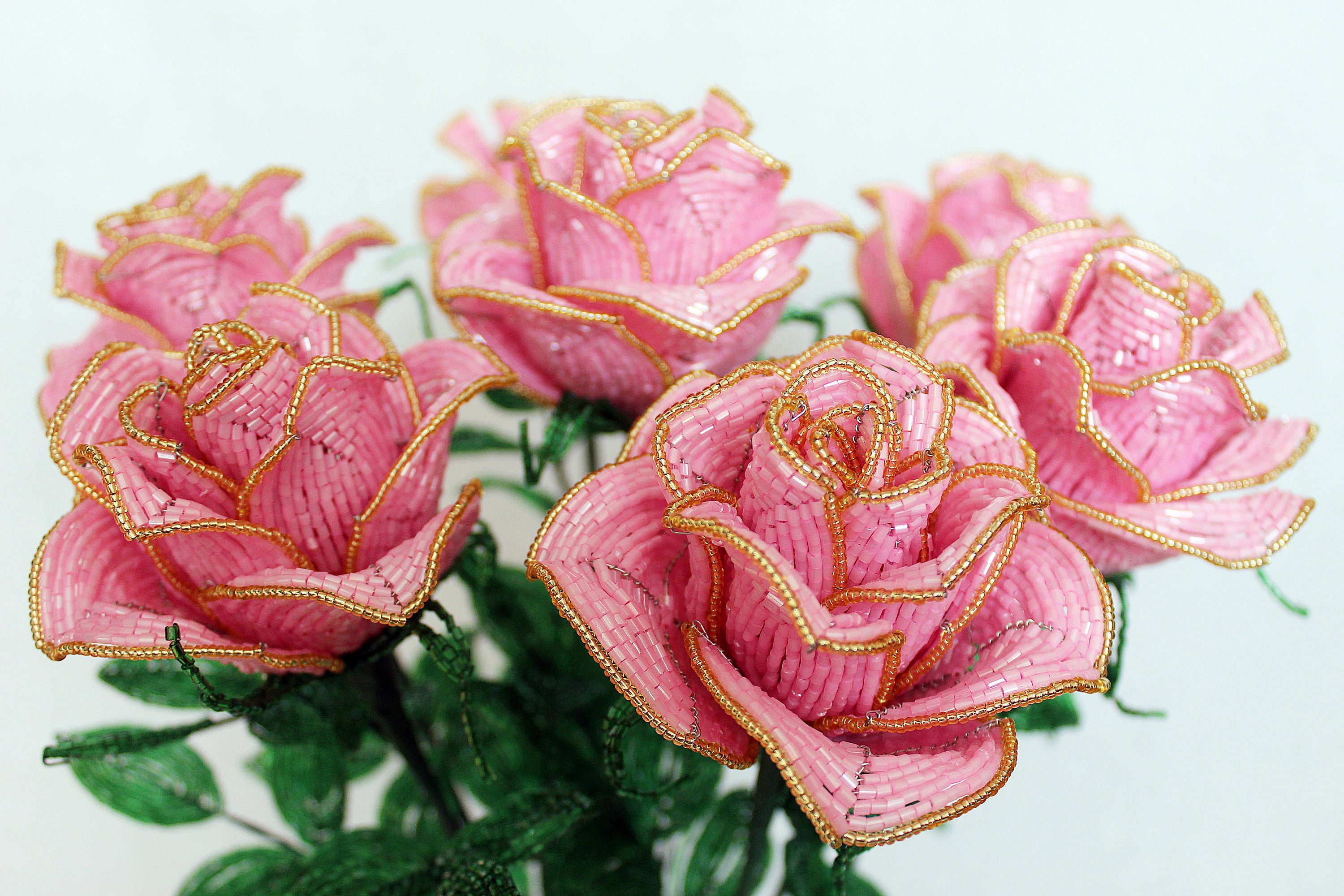 Beaded Roses Beaded Flowers Garden Flowers Beaded Flowers | Etsy