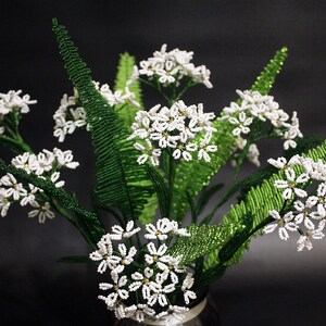 Fern, Beaded Flowers, French Beaded Flowers, Beaded Fern, Queen Anne's ...