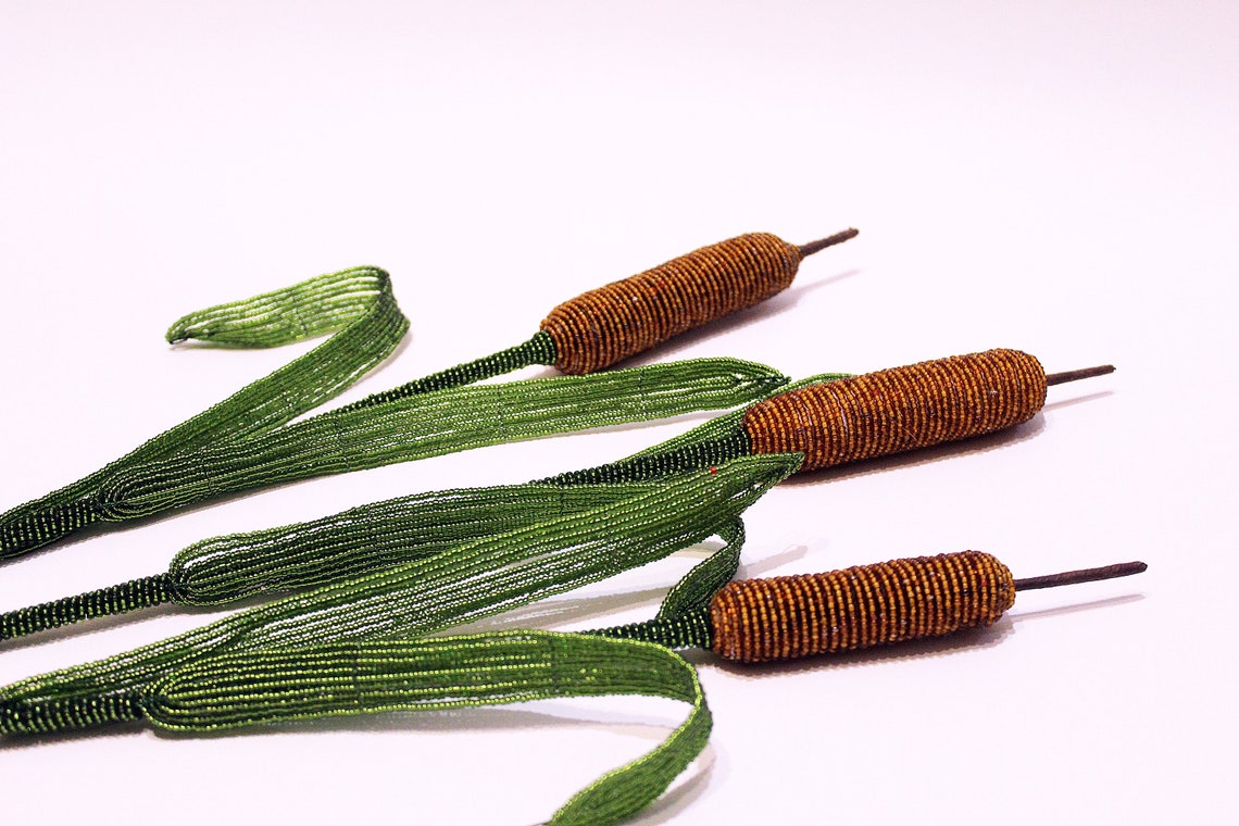 Set of 3 Reeds Reeds Stalks Reeds French Beaded Flower - Etsy