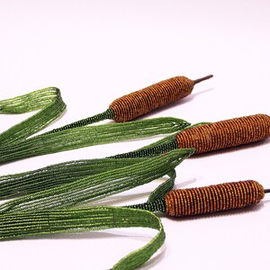 Set of 3 Reeds, Reeds Stalks, Reeds, French Beaded Flower, Beaded ...