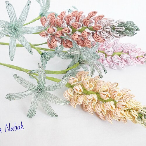 Wild Clematis French Beaded Flower Set of 3 Flowers Beaded - Etsy