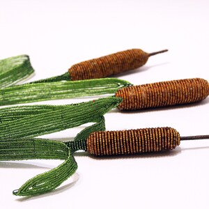 Set of 3 Reeds, Reeds Stalks, Reeds, French Beaded Flower, Beaded ...