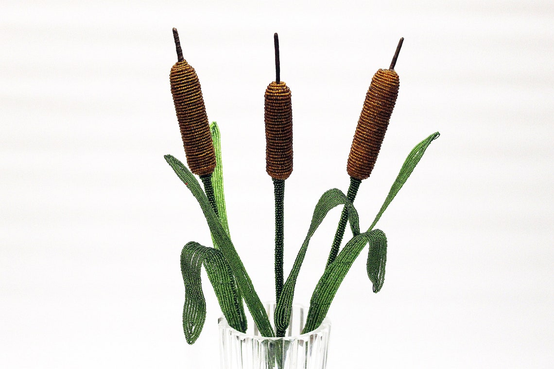 Set of 3 Reeds Reeds Stalks Reeds French Beaded Flower - Etsy