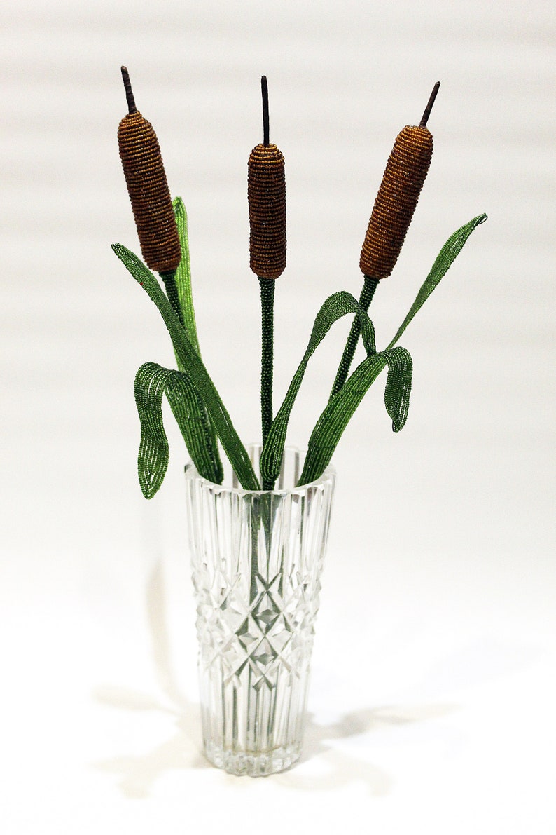Set of 3 Reeds Reeds Stalks Reeds French Beaded Flower - Etsy