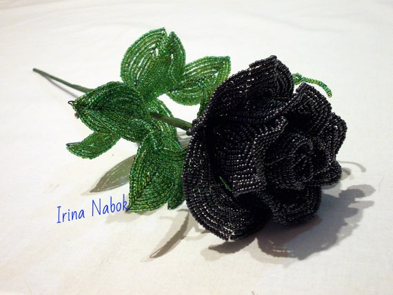 Beaded flowers rose from beadsbeaded rose an artificial | Etsy