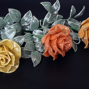 Beaded Rose Pattern, Rose Pattern, Beaded Rose, Beaded Rose Pattern Step by Step, Rose Pdf ...